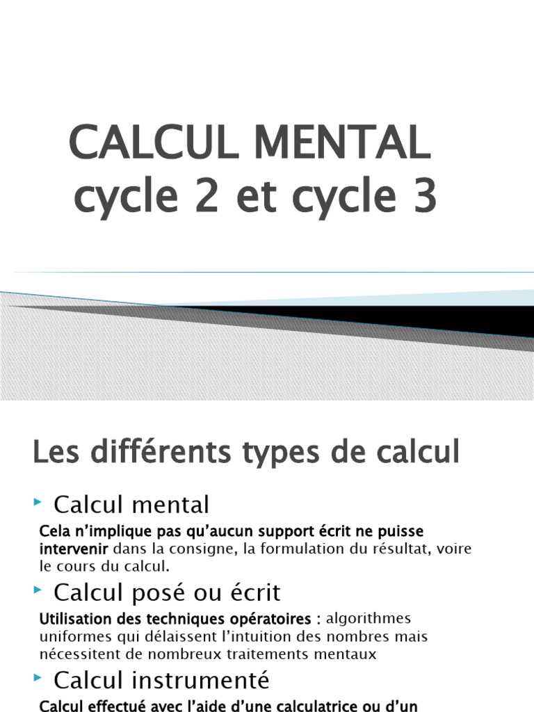 Calcul Mental 2 | PDF | Multiplication | Division