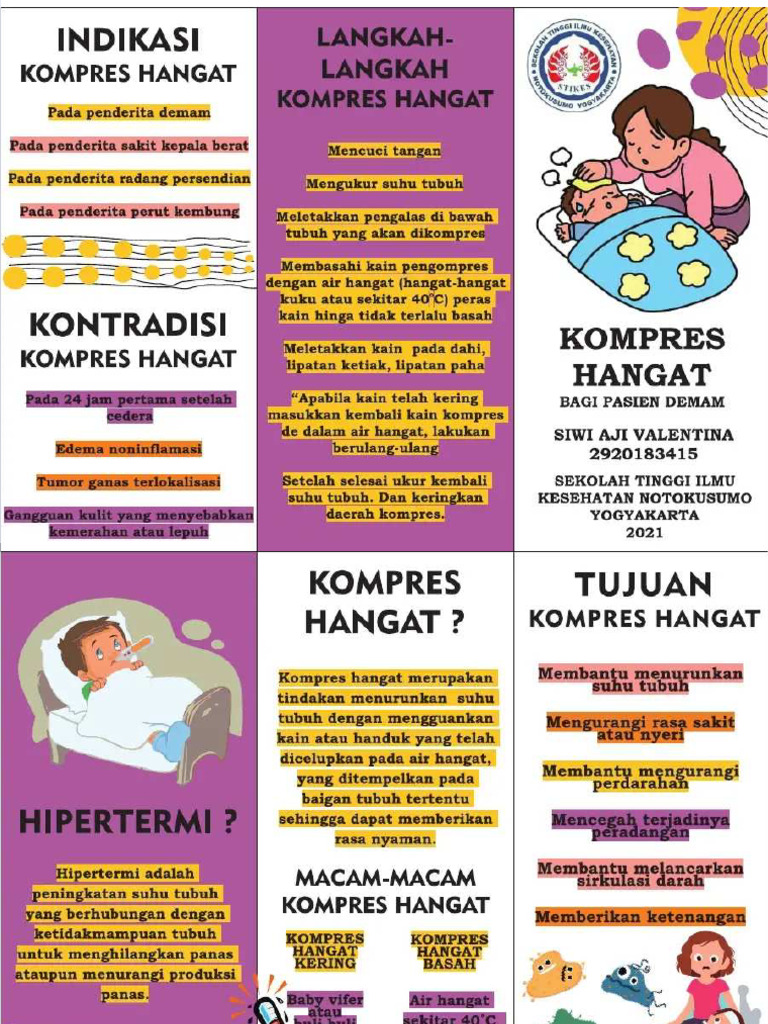 PDF Siwi Aji Valentina 2920183415 Leaflet Kompres Hangat PDF Compress | PDF