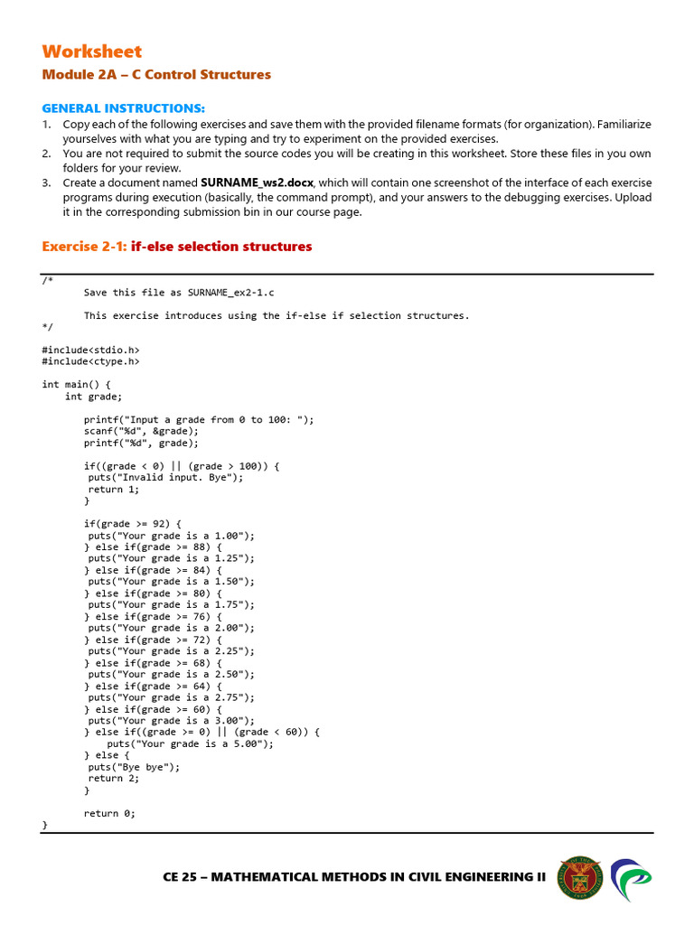 Cluster 2 Worksheet | PDF | Computer Engineering | Computer Programming