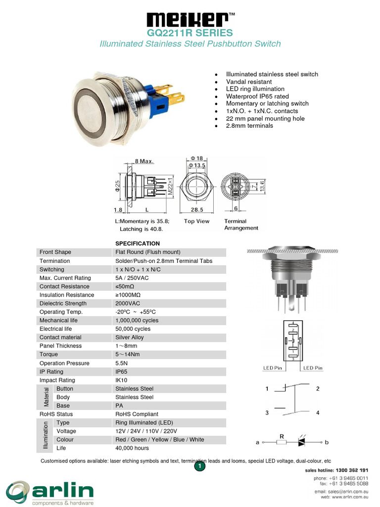 SMART9421 GQ2211R-WT-24 Family-Datasheet 1 | PDF | Switch | Light ...