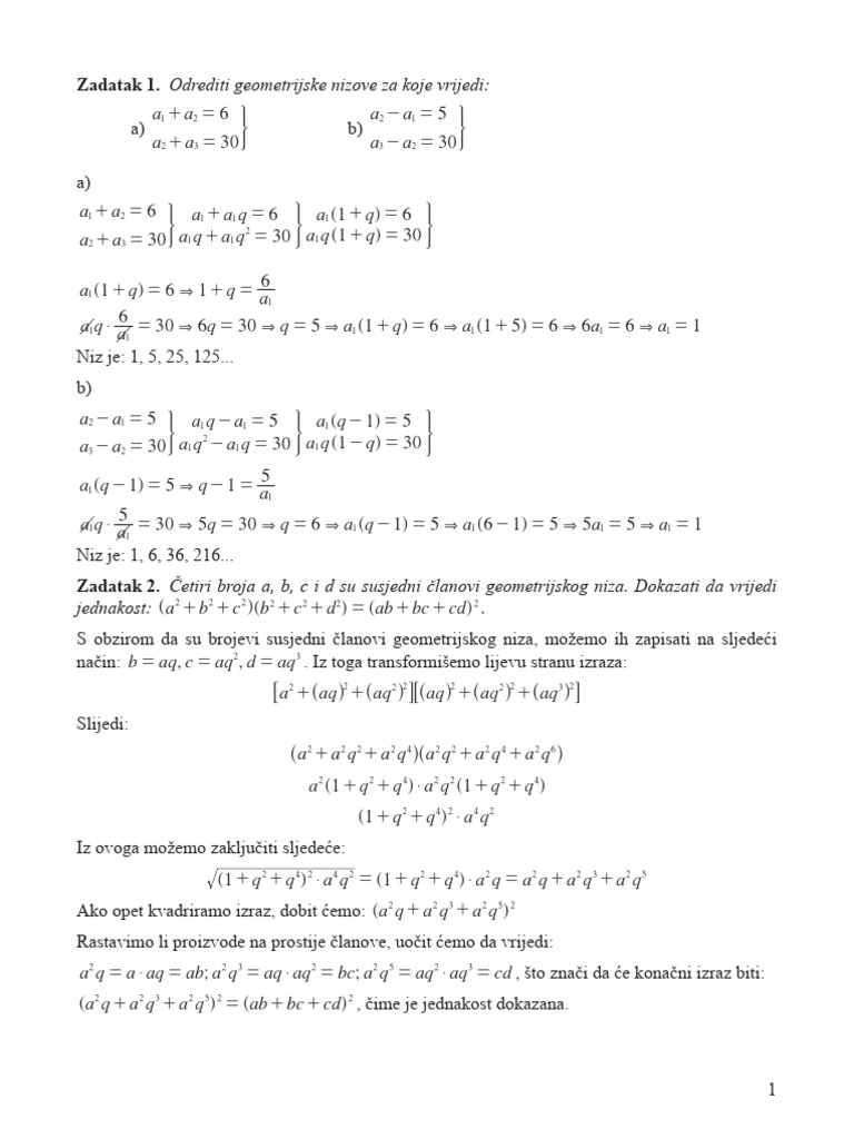 Nizovi 5 Zadataka | PDF