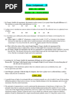 YDSE Analysis and Calculations | PDF | Wavelength | Diffraction