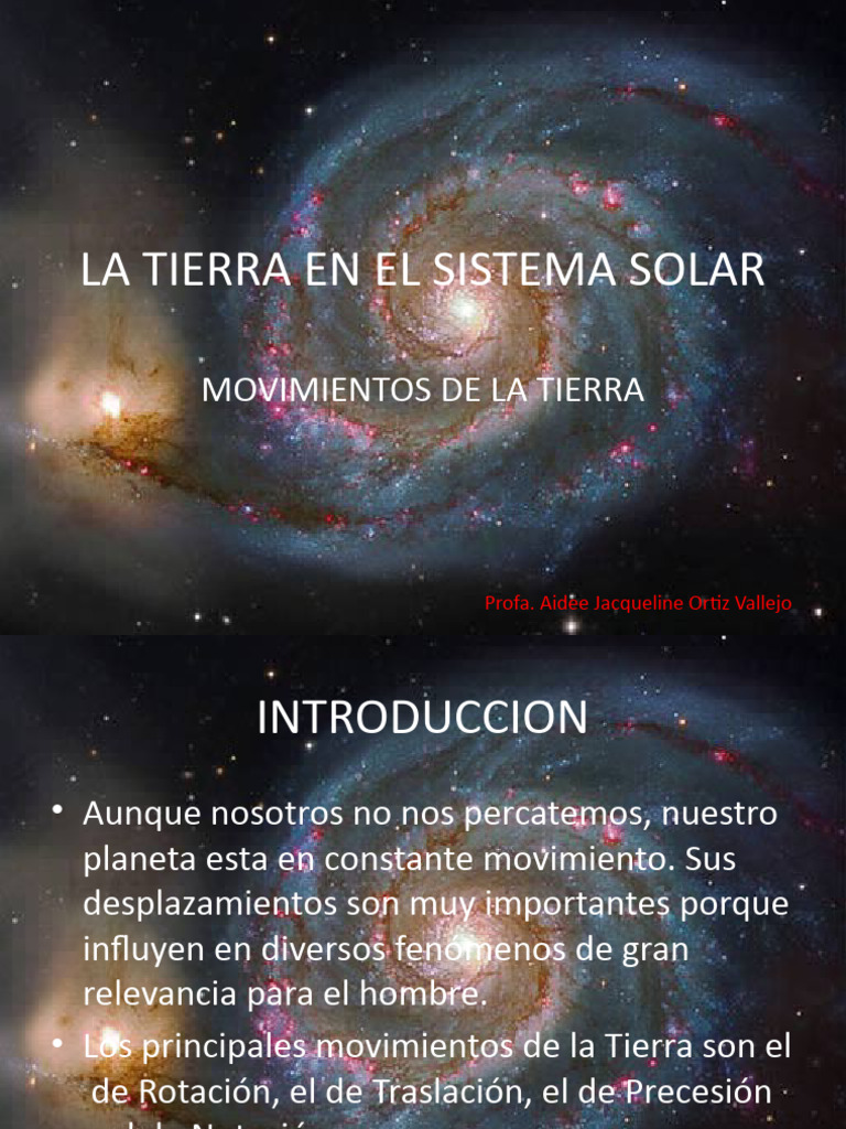 Movimientos de la Tierra en el Espacio | PDF | Temporada de primavera ...
