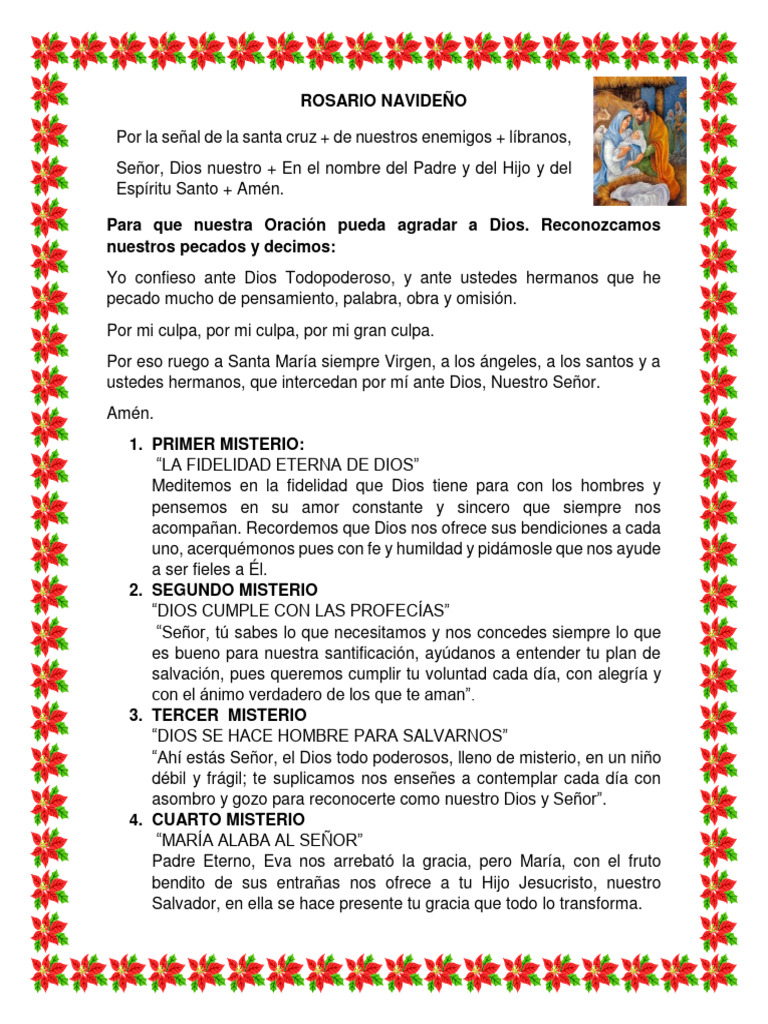 Rosario Navideño | Descargar gratis PDF | María, madre de Jesús ...