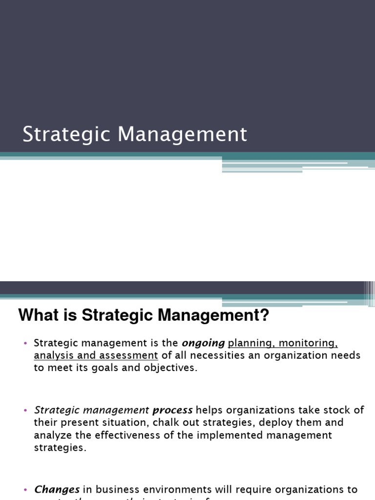 Strategic Management | PDF | Strategic Management | Strategic Planning