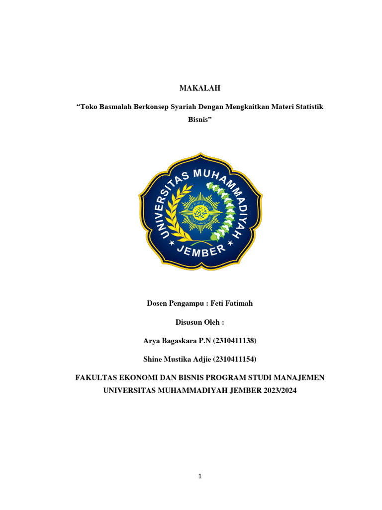 Makalah Ta Toko Basmalah | PDF