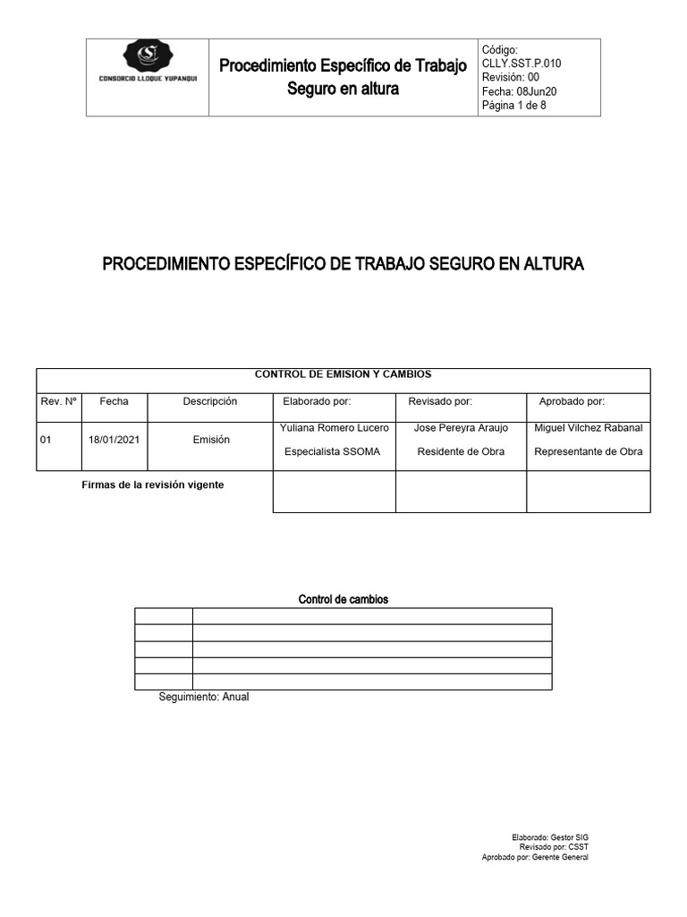 SST.PRO.010 PETS-Altura | PDF | Escalera