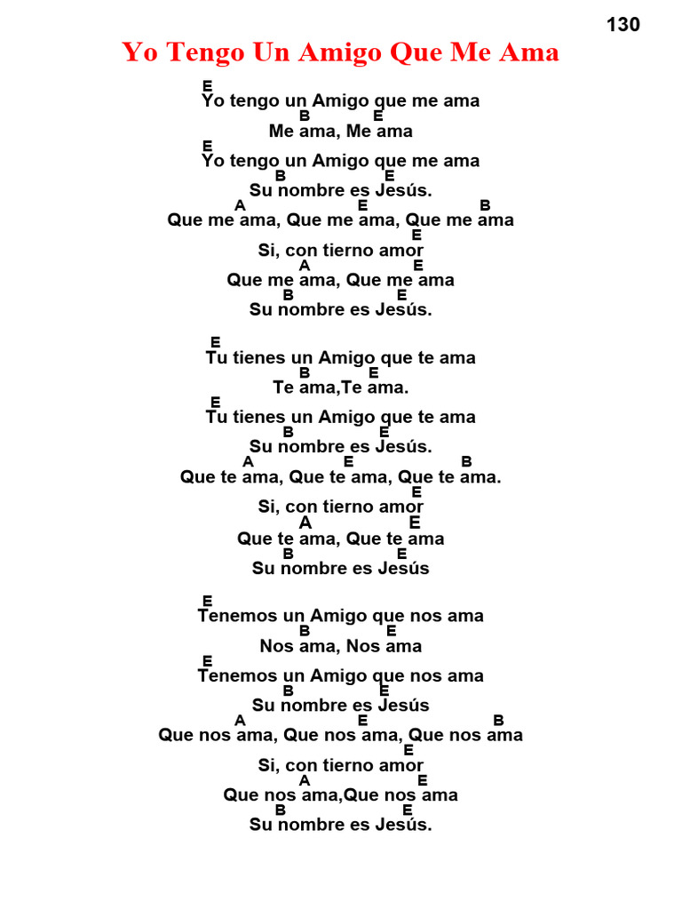 Yo Tengo Un Amigo Que Me Ama | PDF