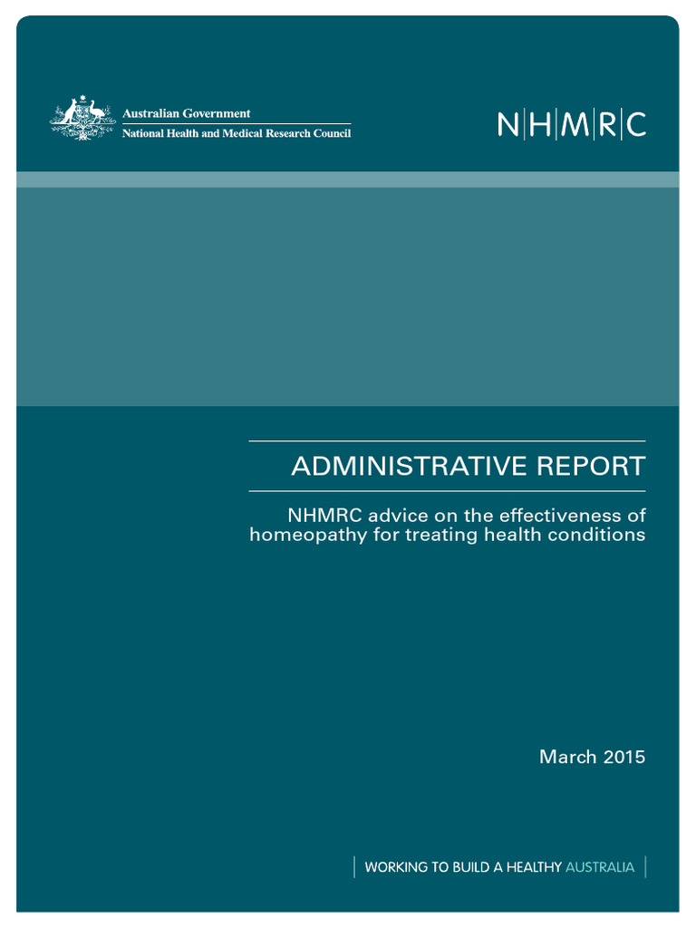 NHMRC Admin Report Effectiveness of Homeopathy | PDF | Systematic ...