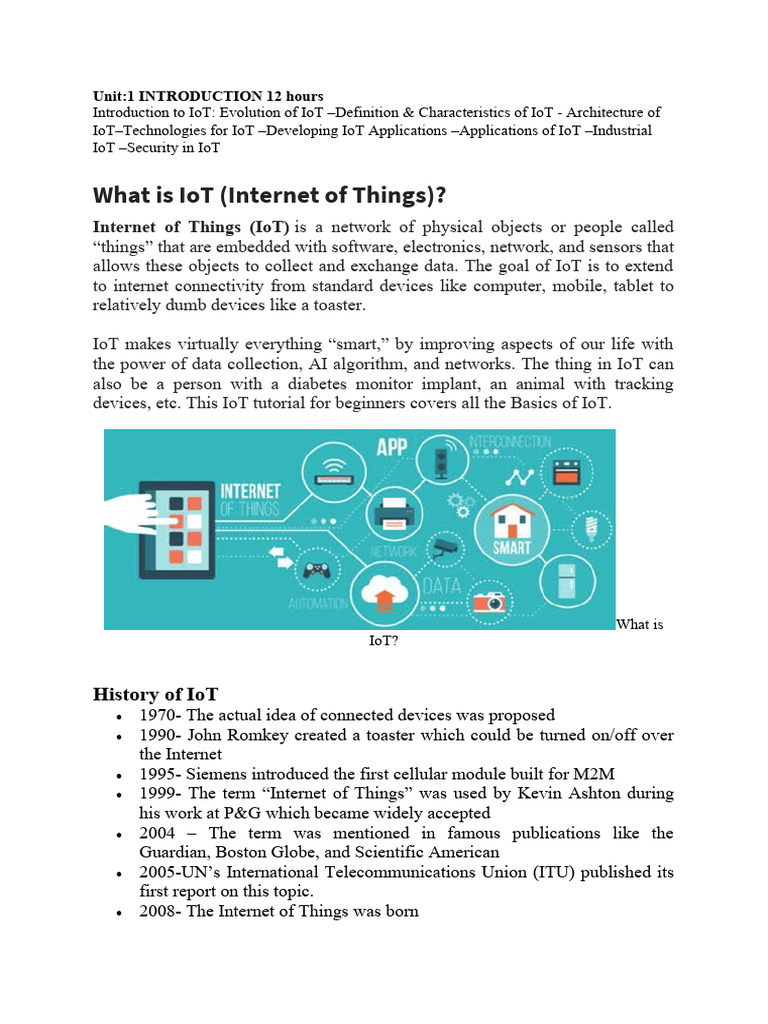 Iot Notes | PDF | Internet Of Things | Computer Network
