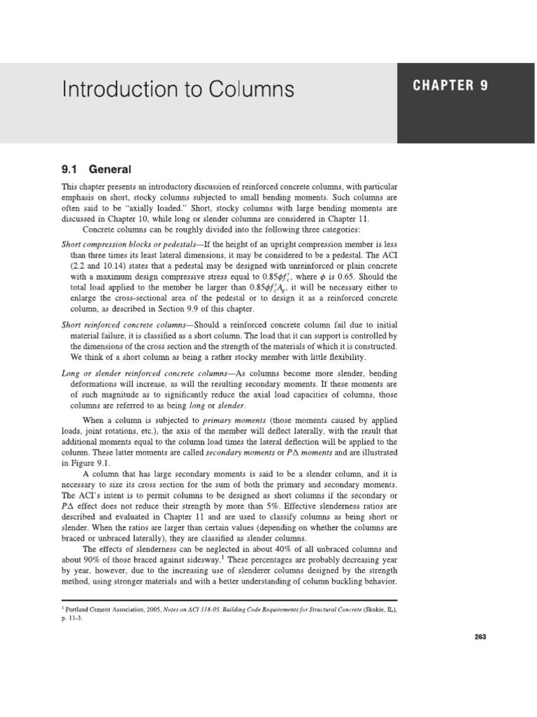 Chapter 9 Introduction To Columns | PDF