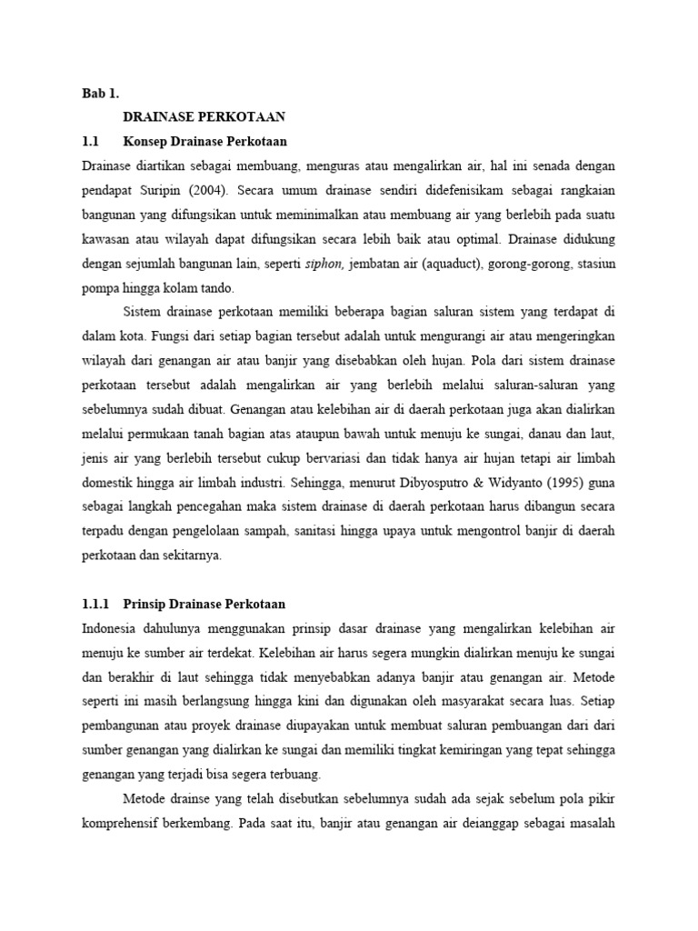 Aplikasi SWMM Dalam Perencanaan Drainase Perkotaan | PDF Aplikasi SWMM Dalam Perencanaan Drainase Perkotaan | PDF
