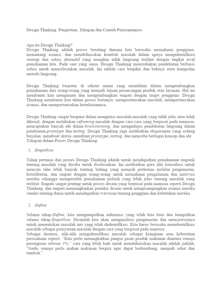 Design Thinking | PDF