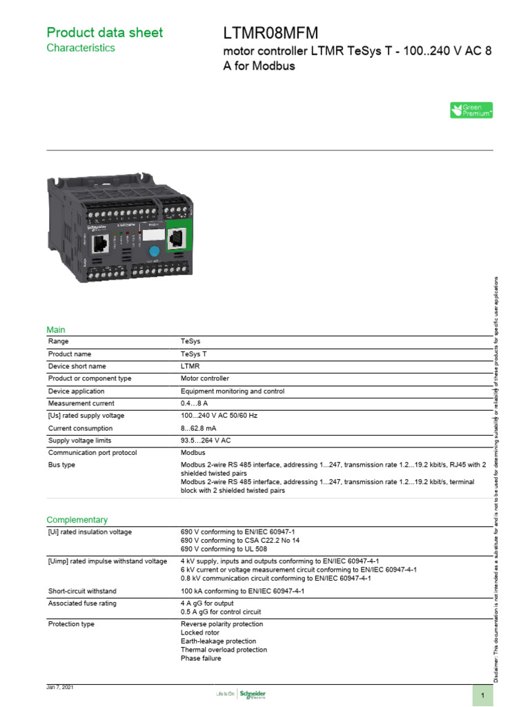 Tesys T - LTMR08MFM | PDF | Alternating Current | Electricity