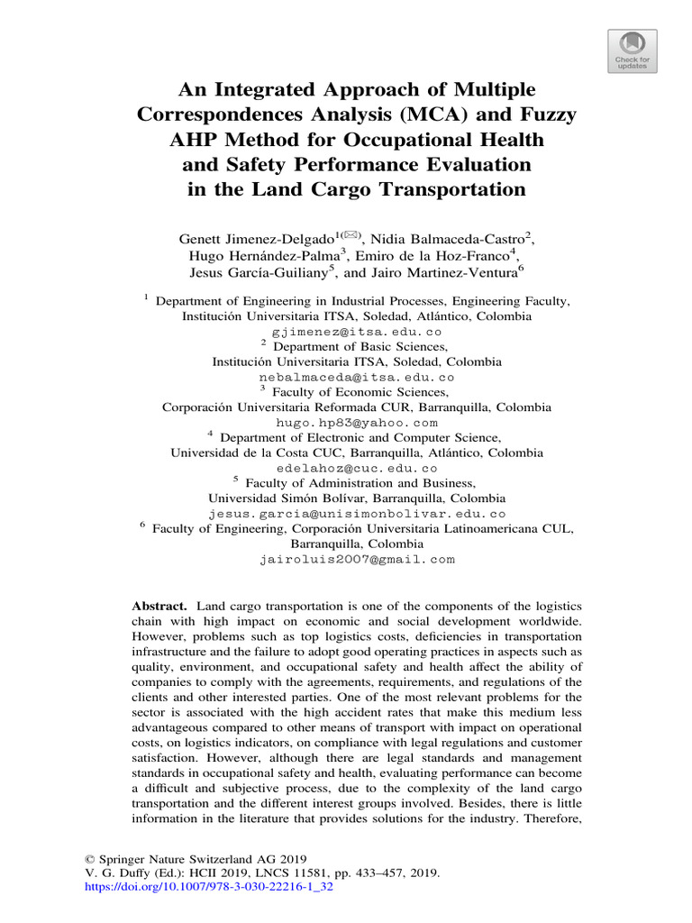 An Integrated Approach of Multiple Correspondences Analysis (MCA) | PDF ...