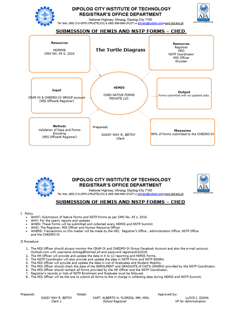 Dcit-Hemis Forms Turtle Diagram | PDF