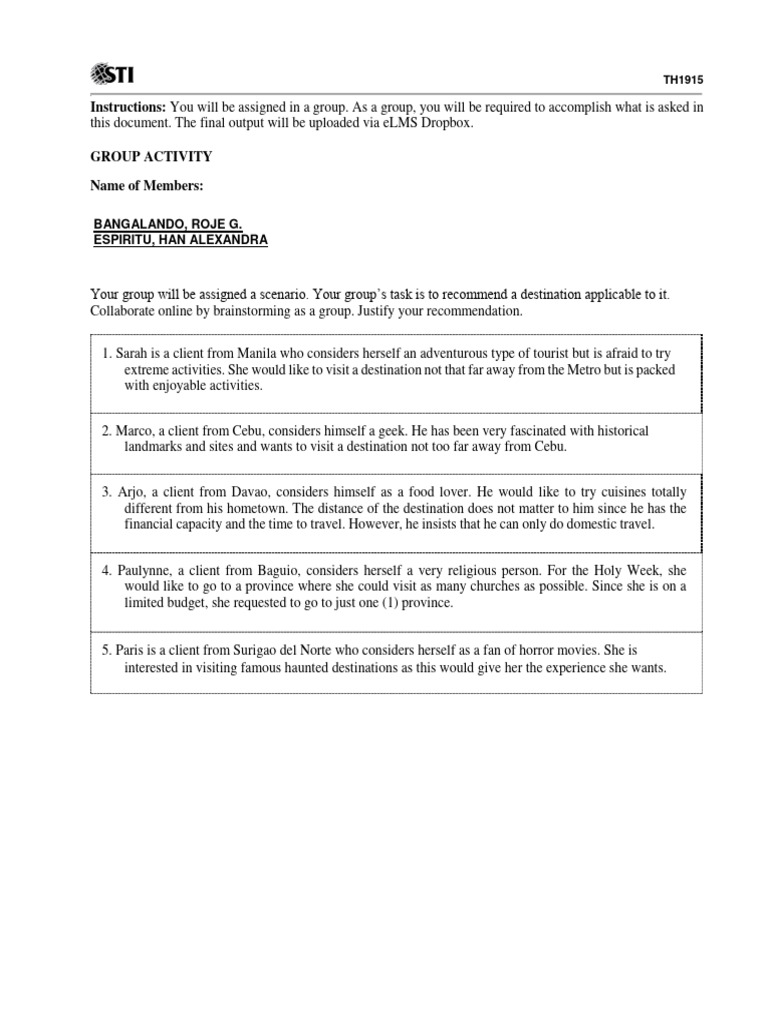 02 Group Activity 1 - Bangalandoxespiritu | PDF