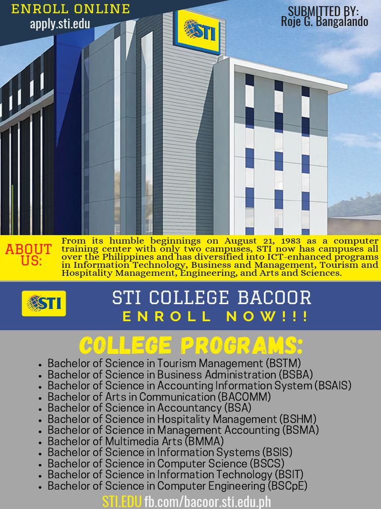 College Programs at STI Bacoor | PDF