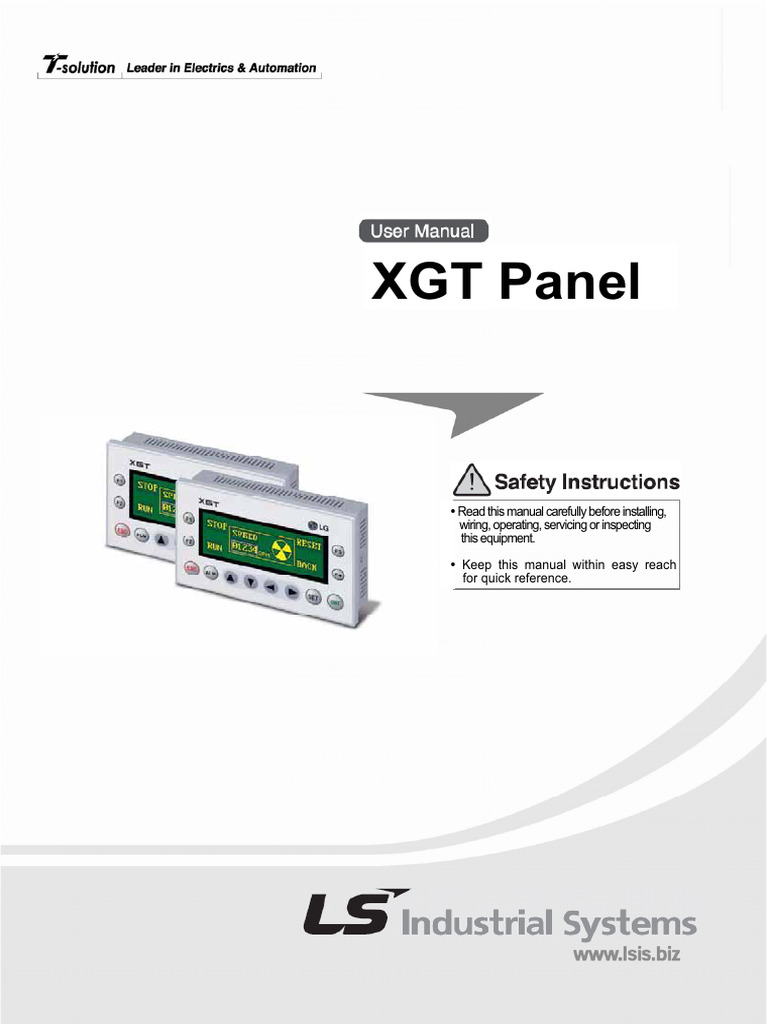 XGT_Panel | PDF | Microsoft Windows | Window (Computing)