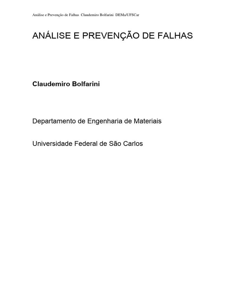 Análise de Falhas - CursoFinal TOTAL | PDF | Estresse (Mecânica ...
