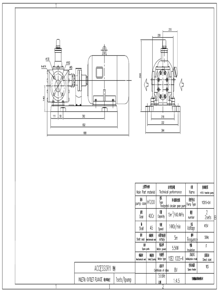 1 H.F.O. Transfer Pump Outline | PDF