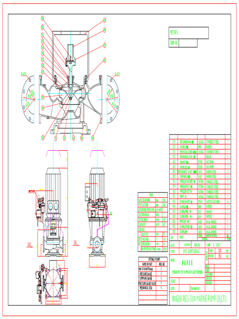 16. Emergency F.F PUMP Outline 应急消防泵pdf | PDF