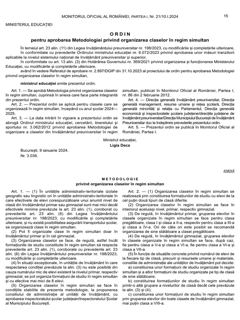 Metodologie Clase Simultan | PDF