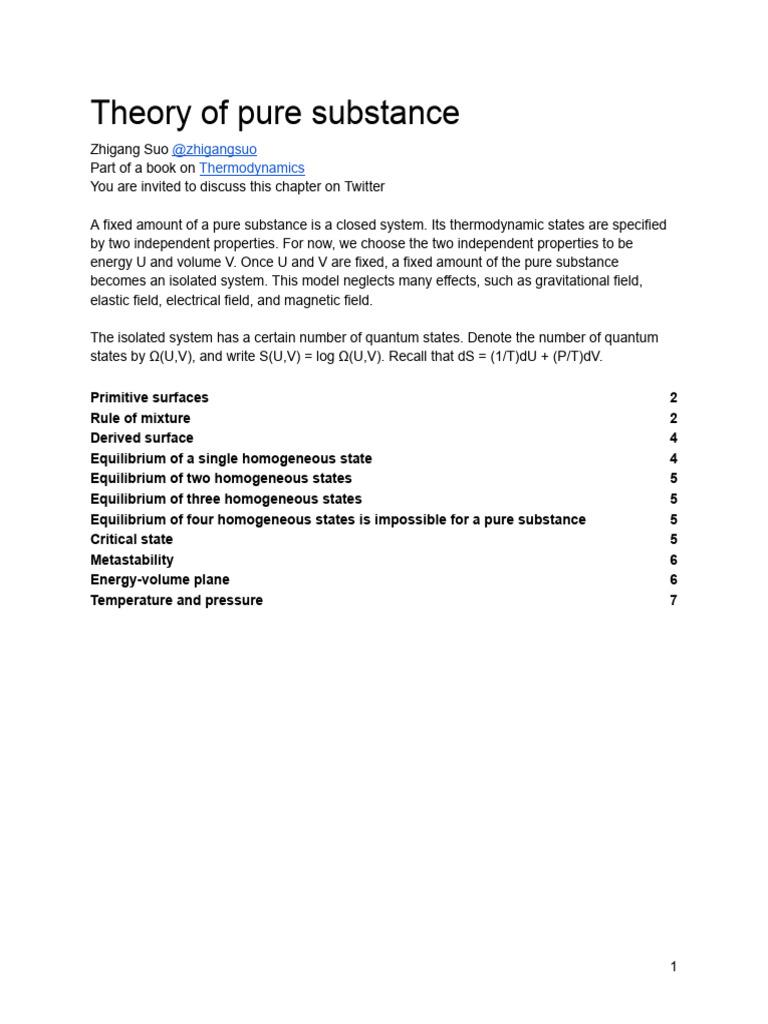 16 Theory of Pure Substance | PDF | Thermodynamic Equilibrium ...