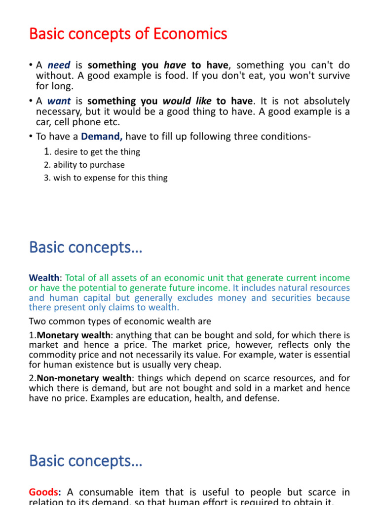 Basic Concepts | PDF | Prices | Wealth Basic Concepts | PDF | Prices | Wealth