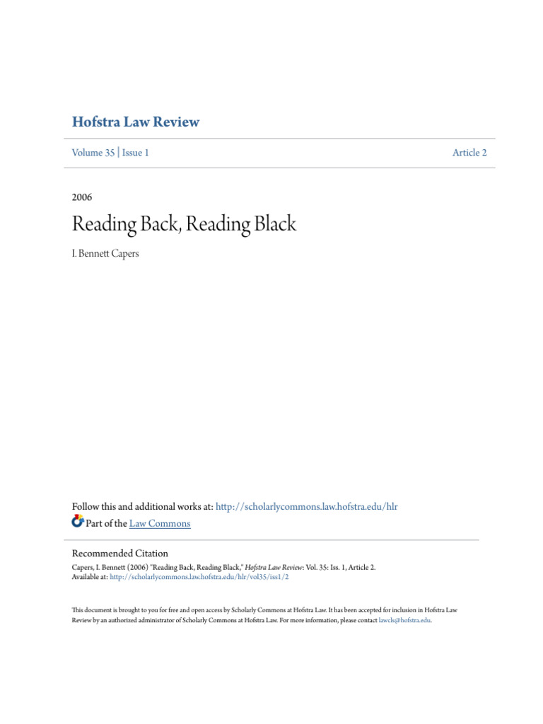 Reading Back Reading Black | PDF