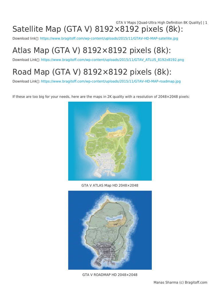 GTA V Maps (Quad-Ultra High Definition 8K Quality) | PDF | High ...