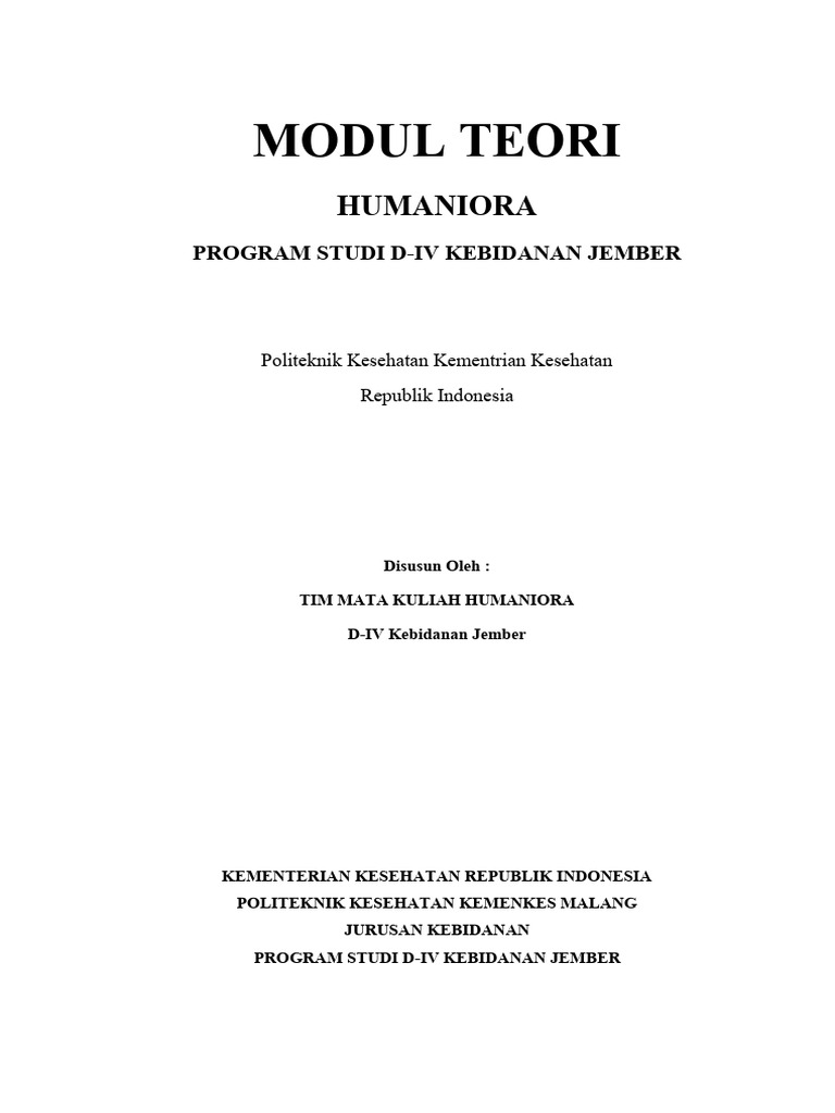 Modul Humaniora (Bahan) | PDF