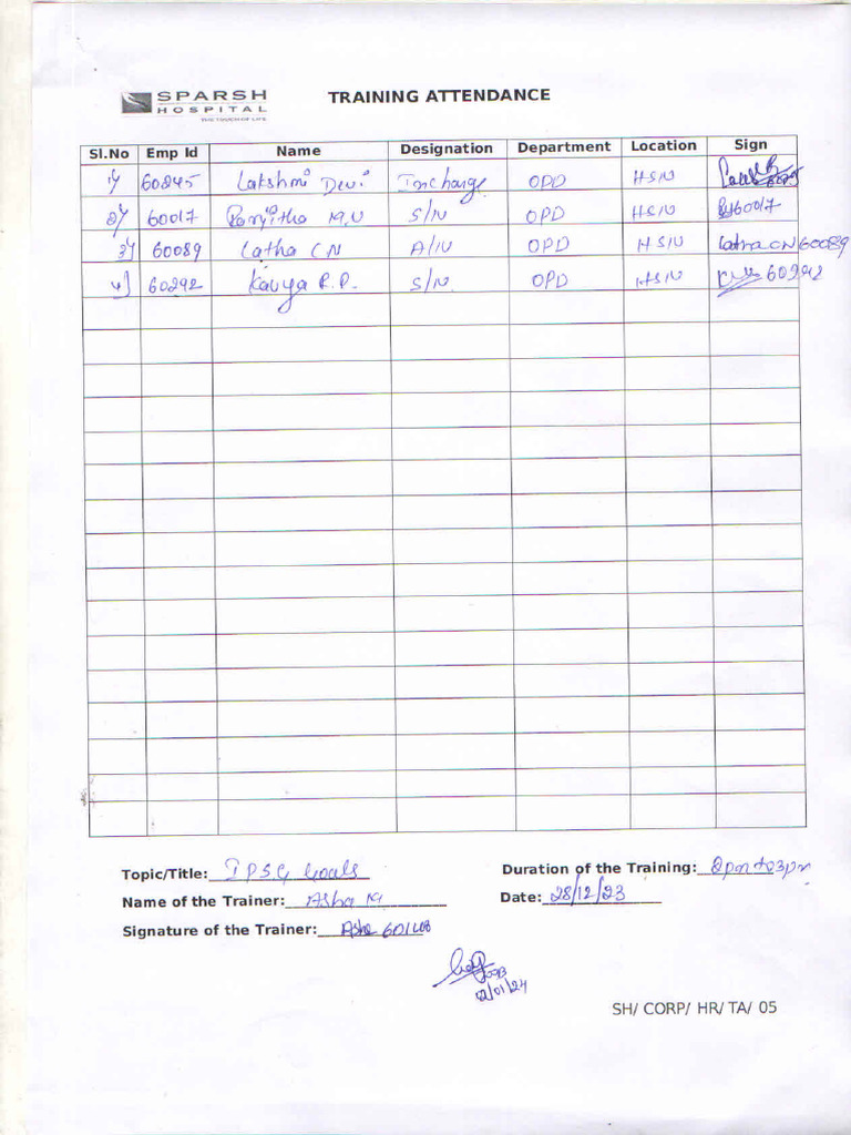 On Job Attendance | PDF