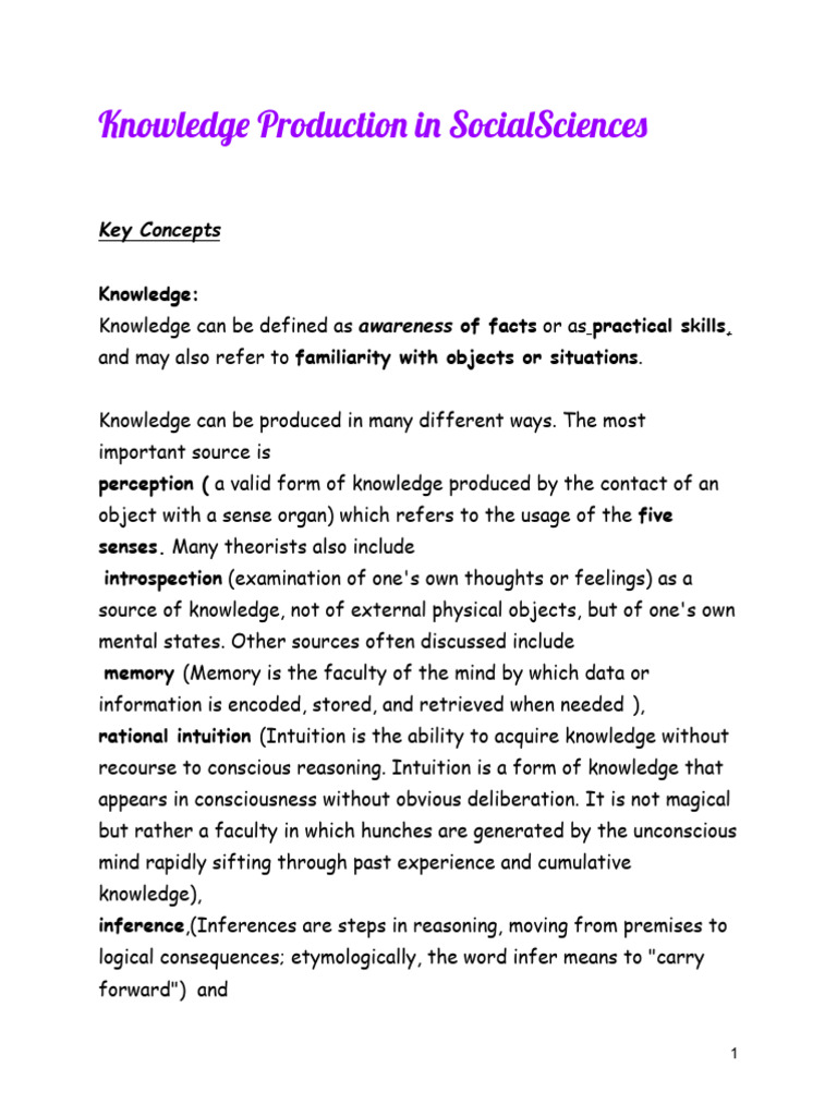 Understanding Knowledge in Social Sciences | PDF | Knowledge | Epistemology
