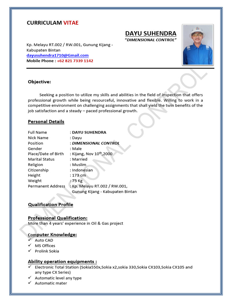 Cv. Dayu Suhendra | PDF