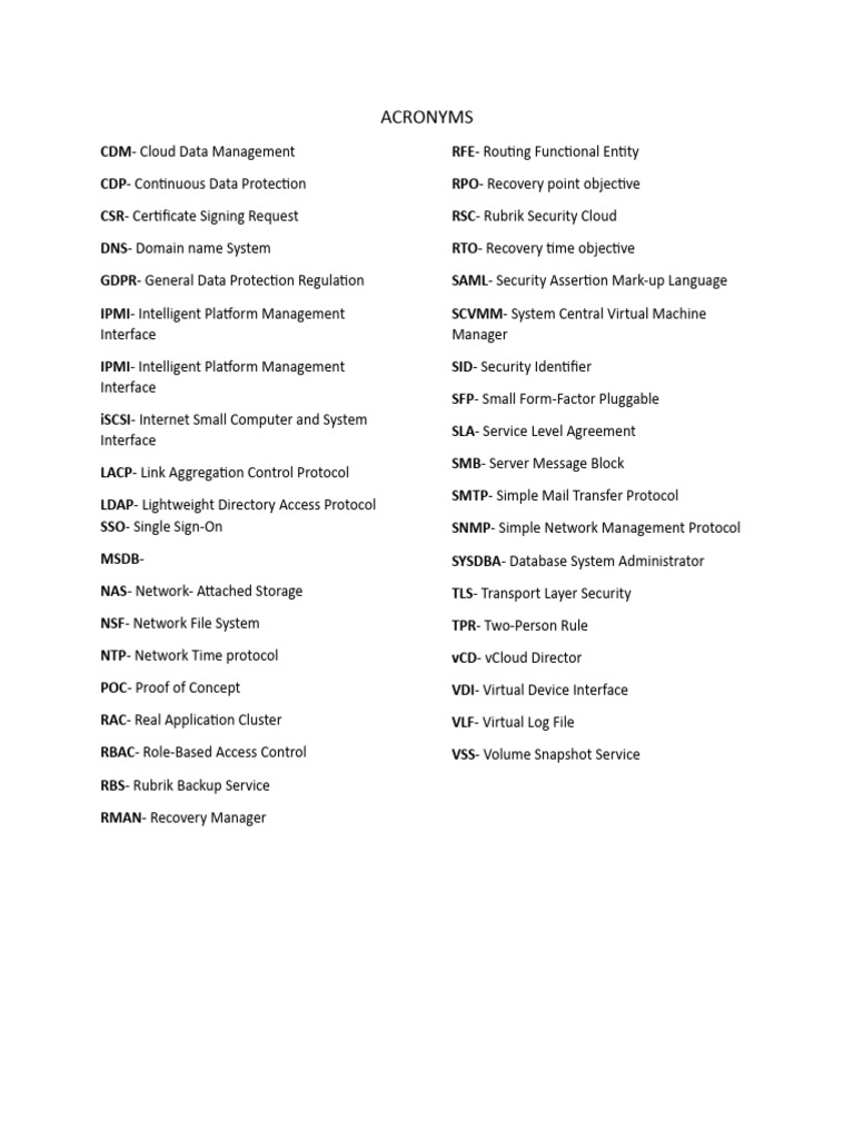 Acronyms | PDF | Database Transaction | Databases