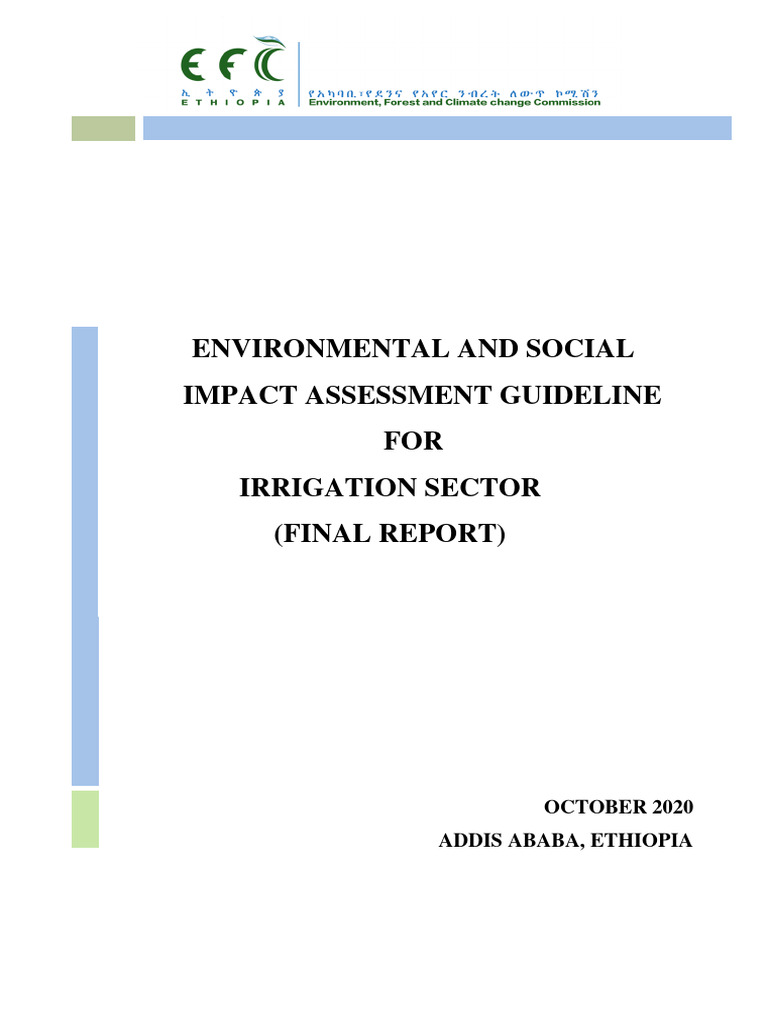 Irrigation ESIA Guideline | PDF