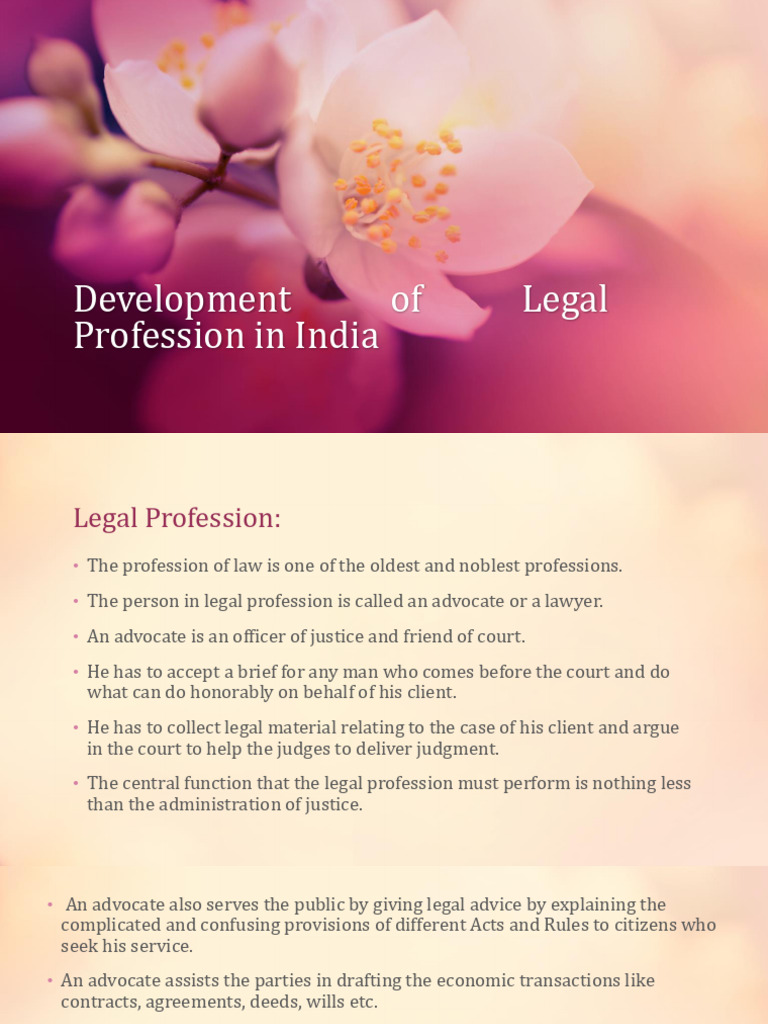 1.development of Legal Profession in India | PDF | Lawyer | Advocate