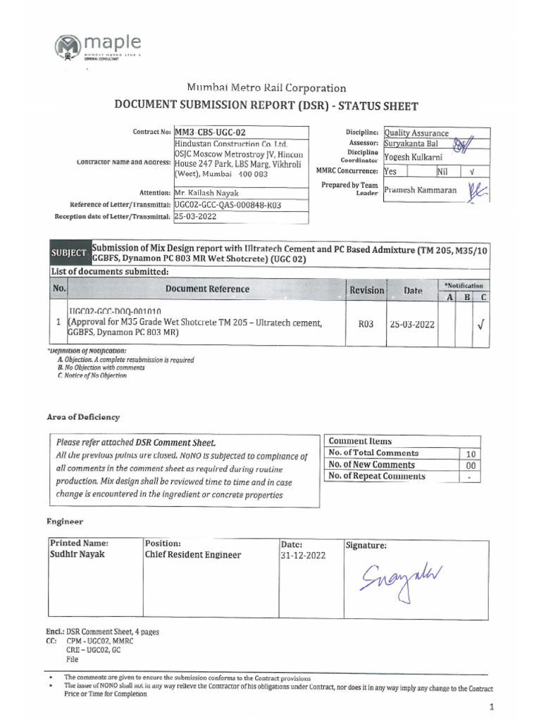 Wet Shotcrete Mix Design | PDF