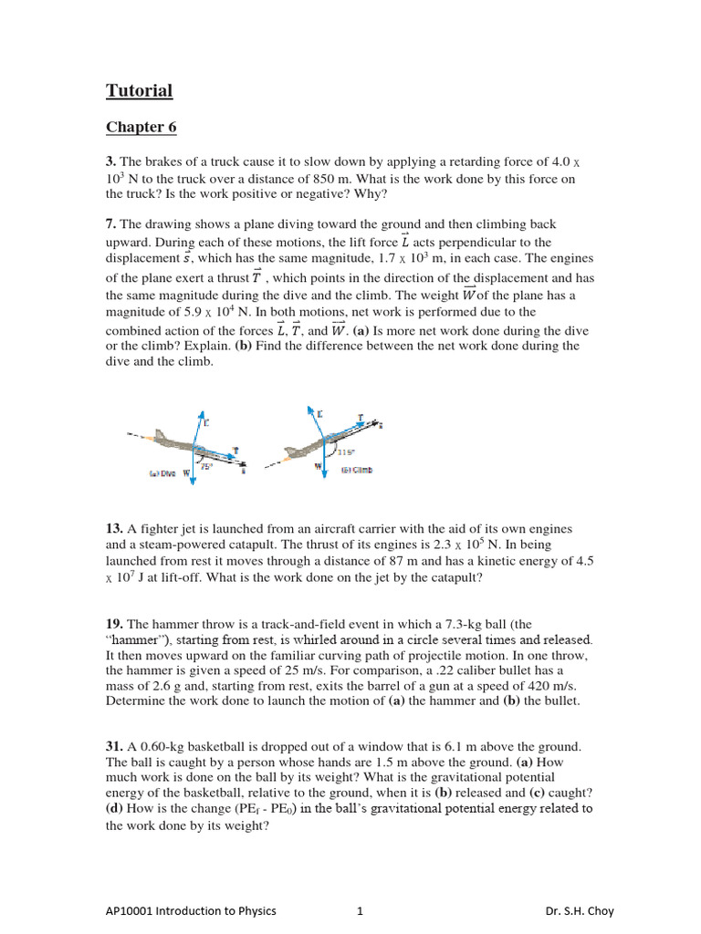 Tutorial Ch06 | PDF | Force | Mass