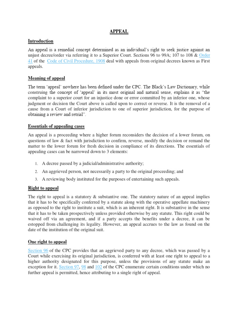 APPEAL | PDF | Appeal | Judgment (Law)