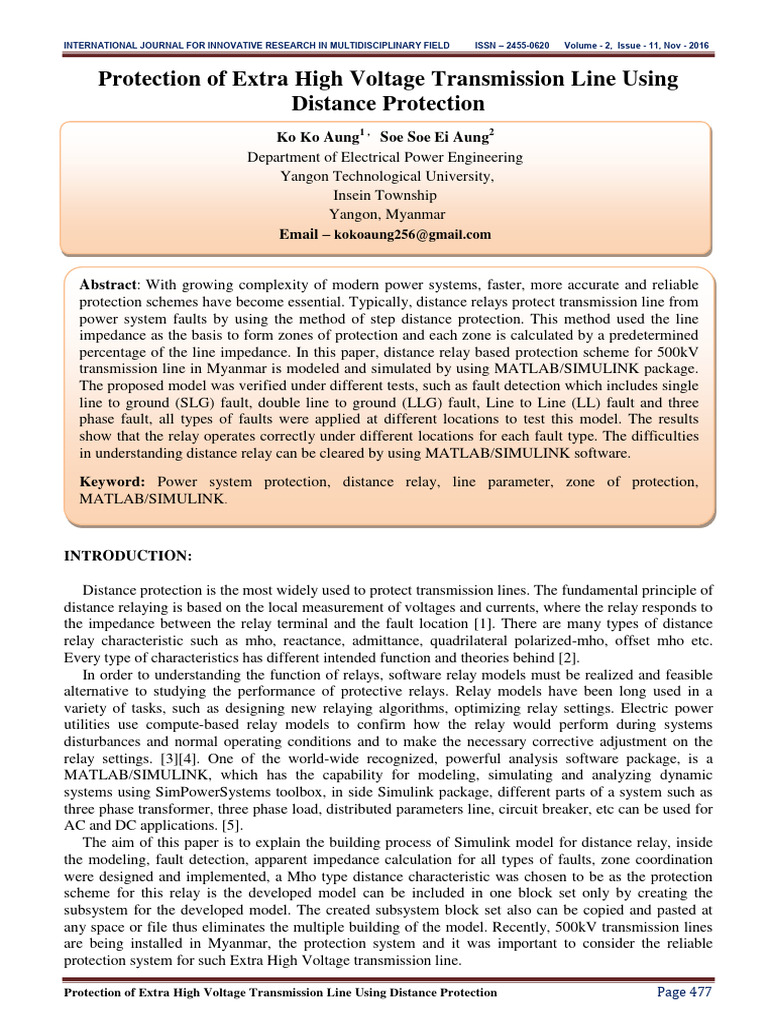 Mho Type Distance Relay 500kv | PDF | Electrical Impedance | Relay