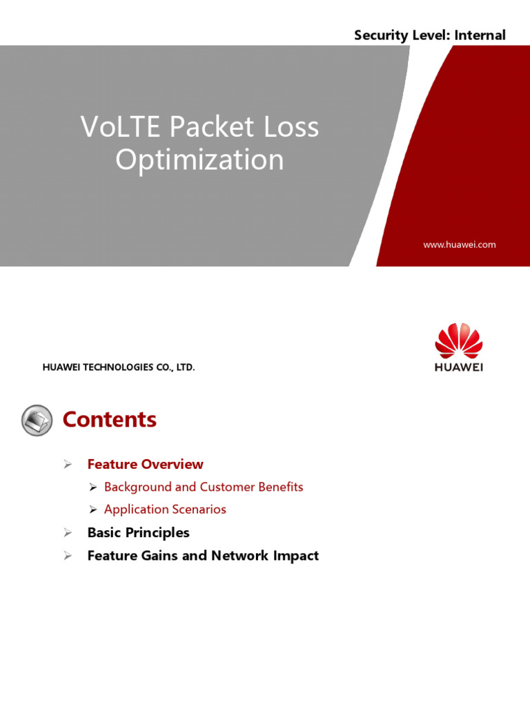 VoLTE Packet Loss Optimization Guide | PDF | Lte (Telecommunication ...