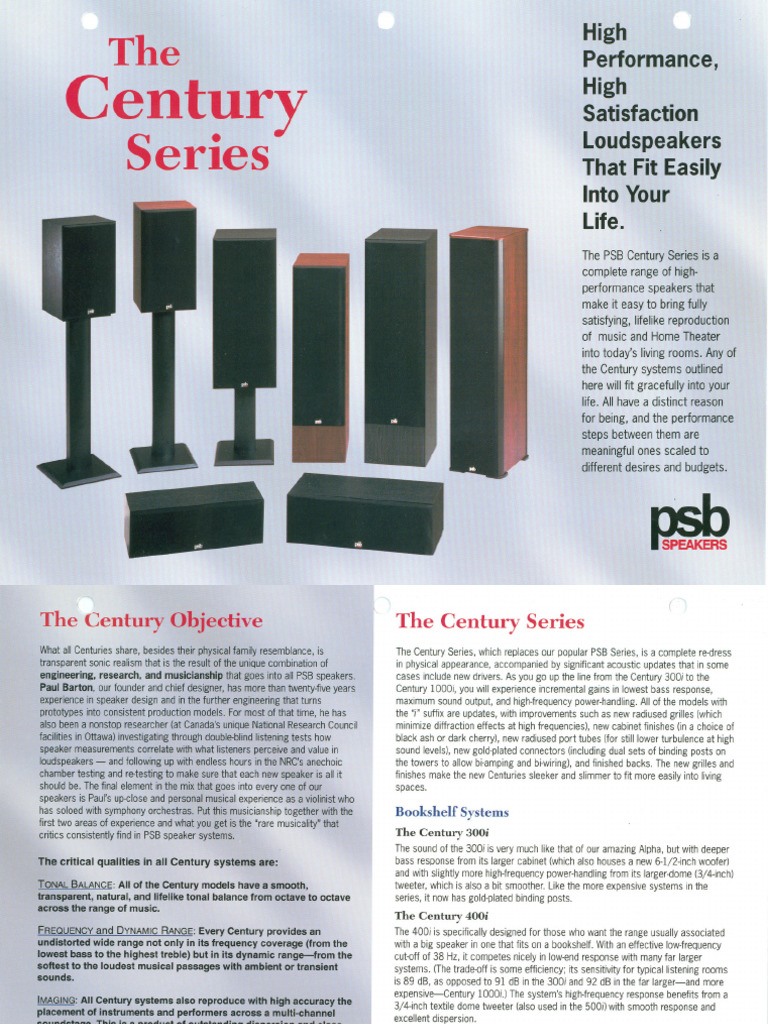 In Life.: The PSB | PDF | Electrical Engineering | Audio Electronics