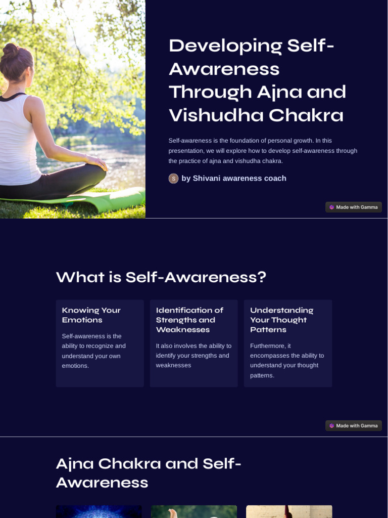 Developing Self Awareness Through Ajna and Vishudha Chakra | PDF