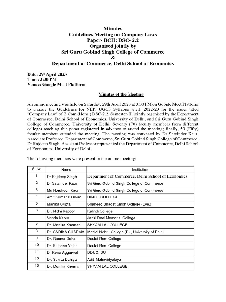 Company Laws - FINAL Approved Company Law Guidelines MOM | PDF ...