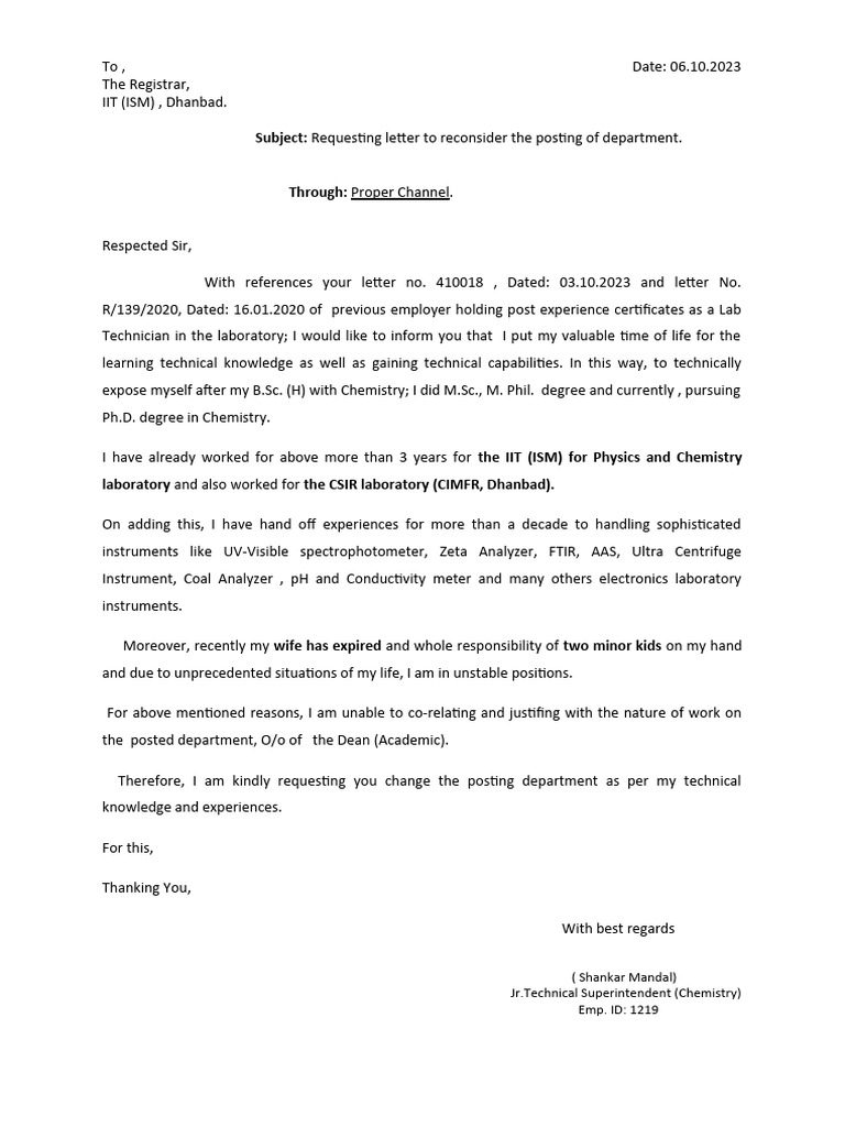 Shankar Letter | PDF