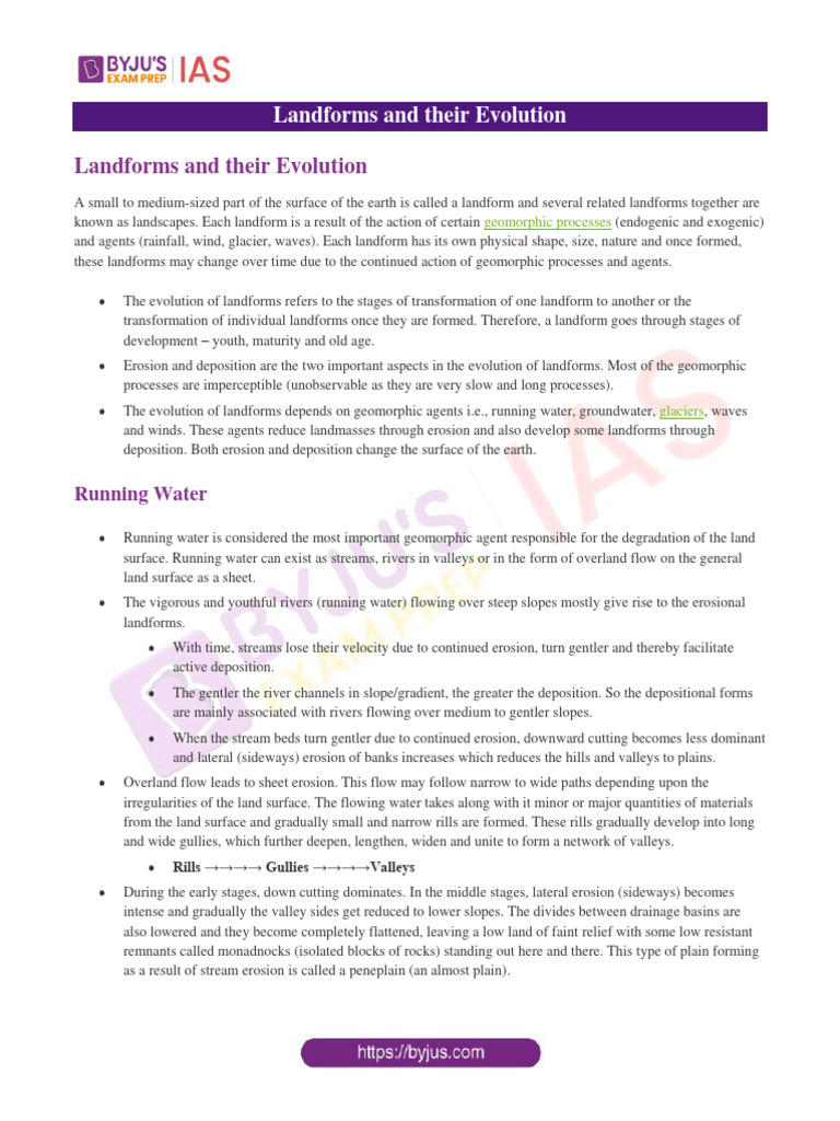 Chap 5 Landforms and Their Evolution 13 | PDF | Glacier | Valley