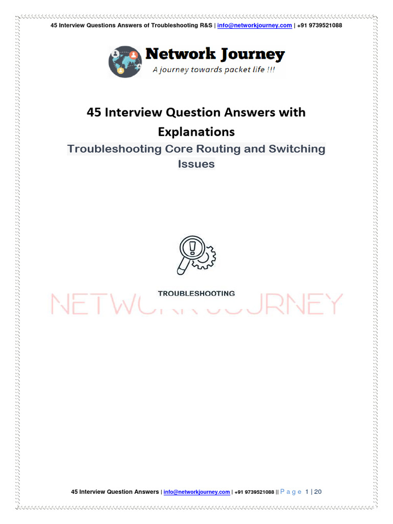 45 Interview Question Answers With | PDF | Computer Network | Routing