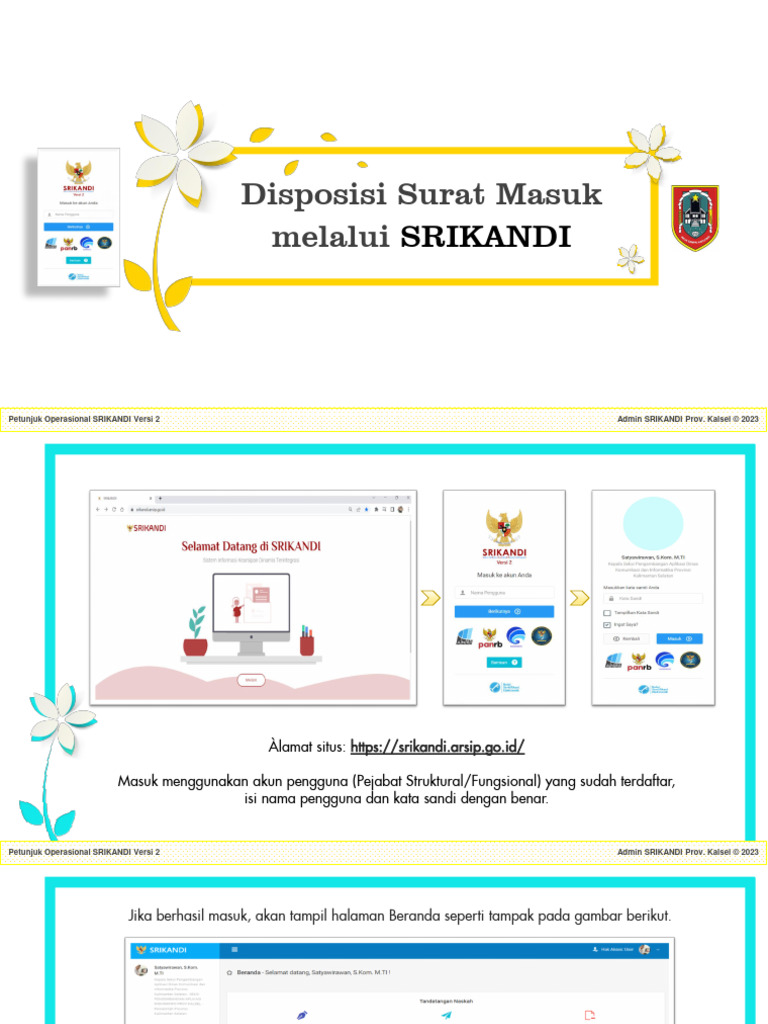Petunjuk Operasional SRIKANDI Ver 2 Kalsel | PDF